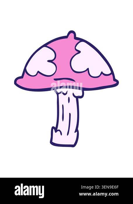pressure popping animation of cartoon doodle poisonous toadstool Stock ...