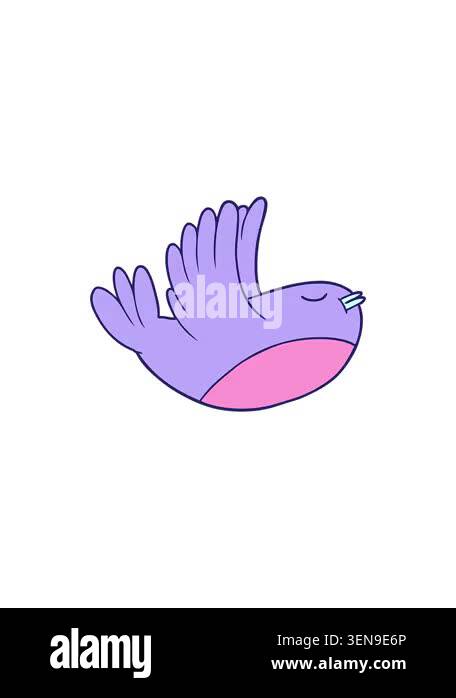 flashy sales animation of cartoon flying robin Stock Video Footage - Alamy