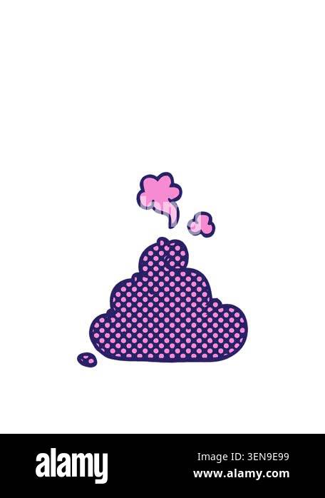 stretching up animation of cartoon doodle poop Stock Video Footage - Alamy