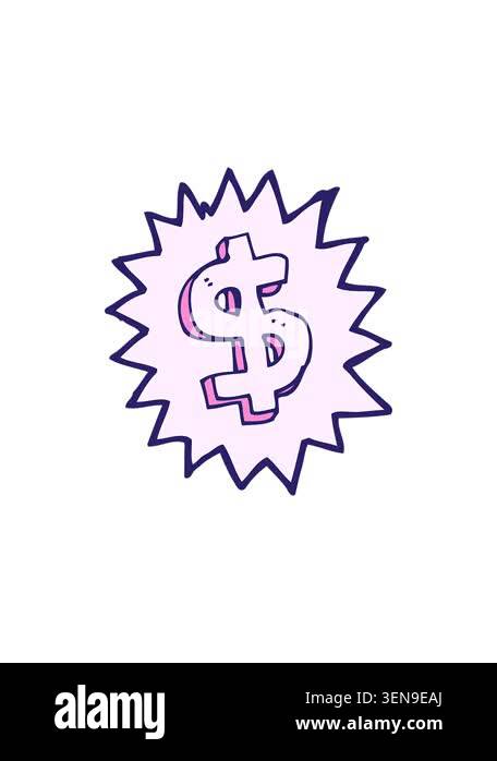 attention grabbing animation of cartoon dollar symbol Stock Video ...
