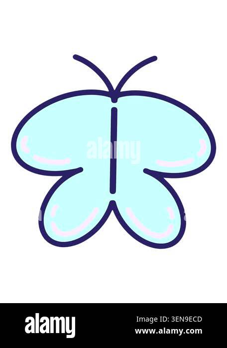 vibrating motion animation of simple cute drawing of a butterfly Stock ...