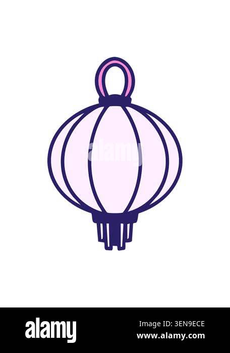 bob and pause animation of a paper lantern traditonal japanese craft ...