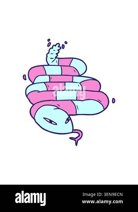 spinning motion animation of cartoon poisonous snake Stock Video ...