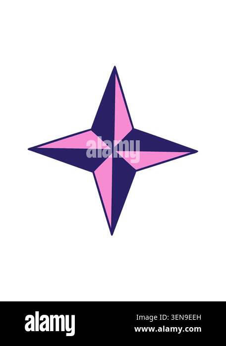 vibrating motion animation of cartoon traditional style of a star Stock ...