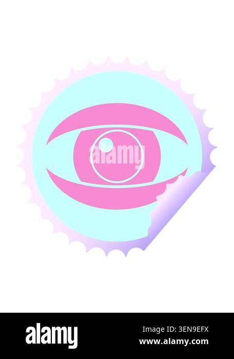 pressure popping animation of staring eye graphic vector circular ...