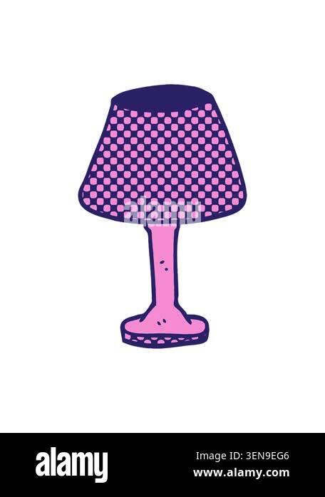 bobbing motion animation of cartoon doodle decorative lamp Stock Video ...