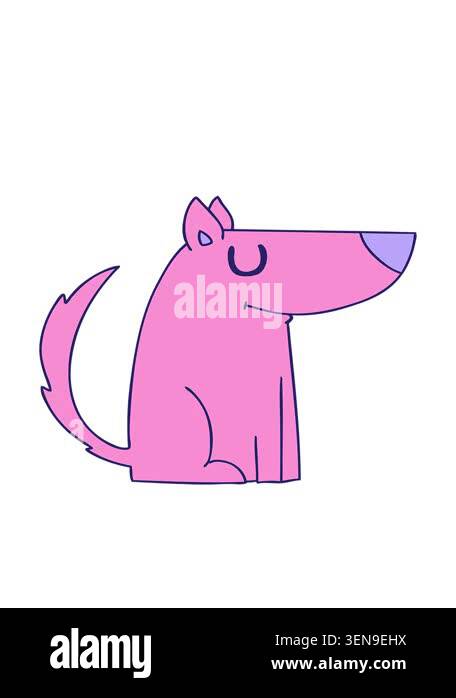 bobbing motion animation of hand drawn dog Stock Video Footage - Alamy