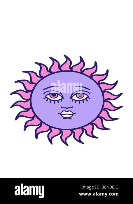 bobbing motion animation of image of a sun with face Stock Video ...