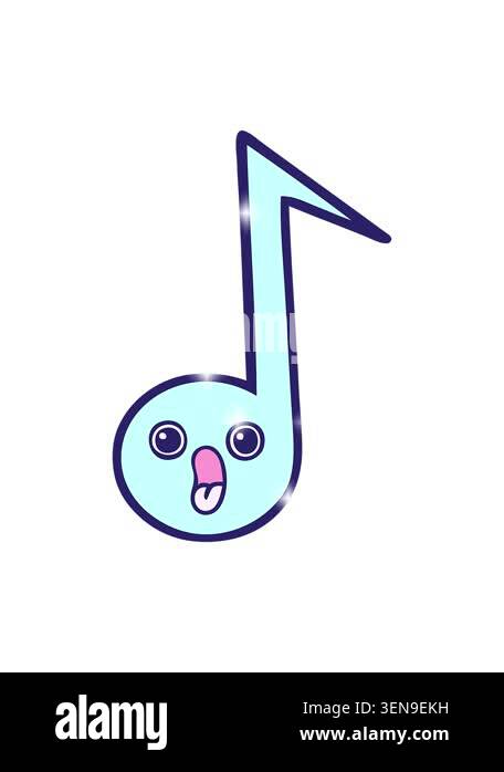 glitter effect animation of cute drawing of a musical note Stock Video ...