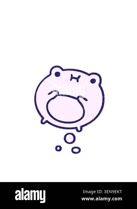 stretching up animation of Cute Frog Chalk Drawing Stock Video Footage ...