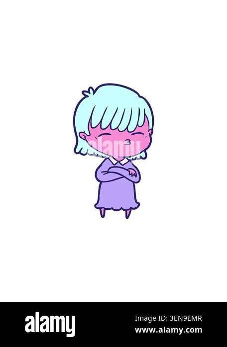 flashy sales animation of bright neon design of cartoon woman Stock ...