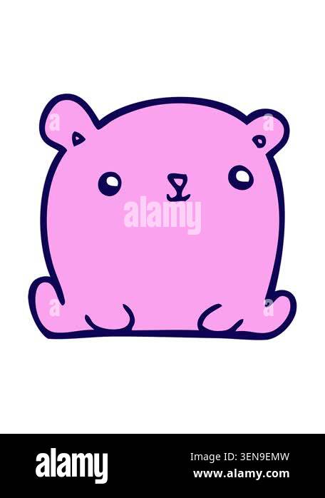 neon light effect animation of cartoon bear design Stock Video Footage ...