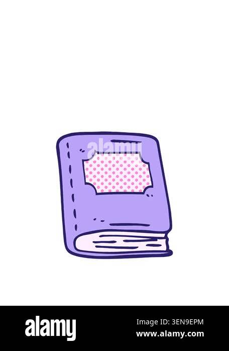 stretching up animation of cartoon doodle reading book Stock Video ...