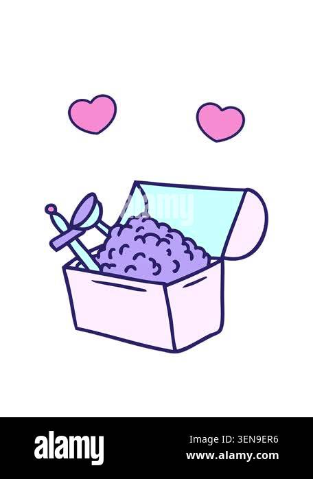 spinning hearts animation of hand drawn cartoon doodle of a treasure ...