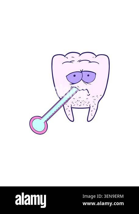 sales flash animation of cartoon unhealthy tooth Stock Video Footage ...