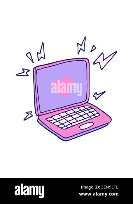 shivering motion animation of internet dating cartoon Stock Video ...