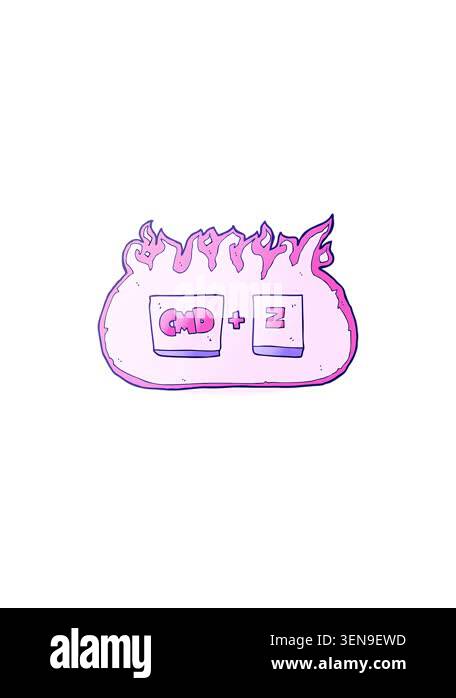 starburst effect animation of freehand drawn cartoon command Z function ...