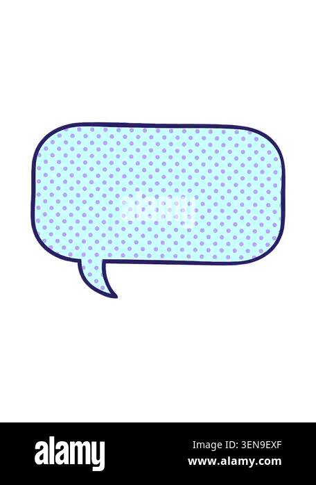 vibrating motion animation of comic book style cartoon of a speech ...