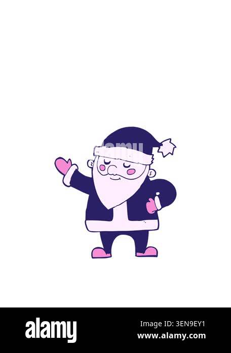 jumping motion animation of cartoon santa claus illustration Stock ...