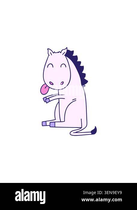 sales flash animation of hand drawn quirky cartoon horse Stock Video ...
