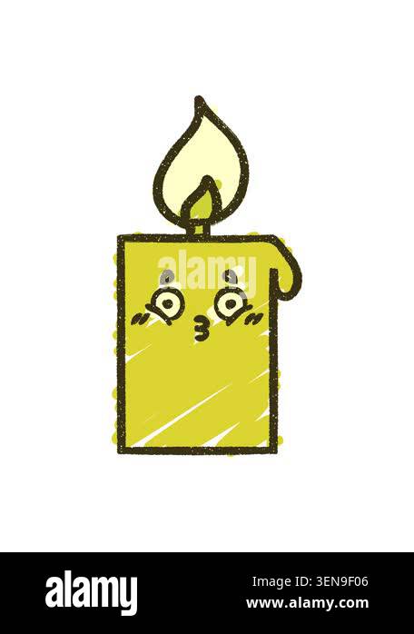 changing color animation of Candle Drawn in chalk Stock Video Footage ...