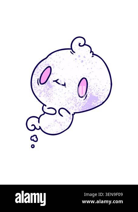 neon light effect animation of kawaii cute ghost Stock Video Footage ...
