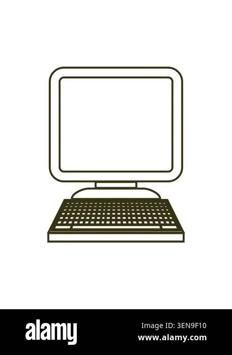 changing color animation of illustration of a computer icon Stock Video ...