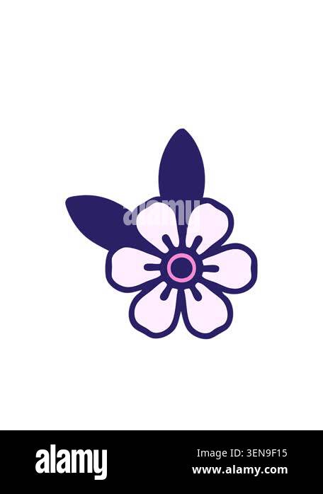 blinking radial lines animation of tattoo style decorative flower ...