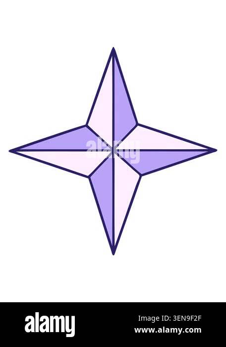 bob and pause animation of iconic tattoo style image of a star Stock ...