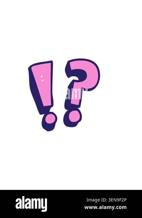horizontally vibrating animation of doodle question mark and ...