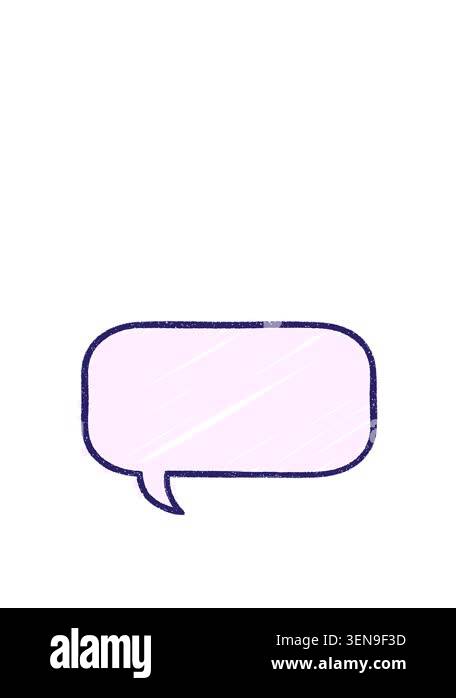 stretching up animation of Chalk Drawing speech bubble Stock Video ...