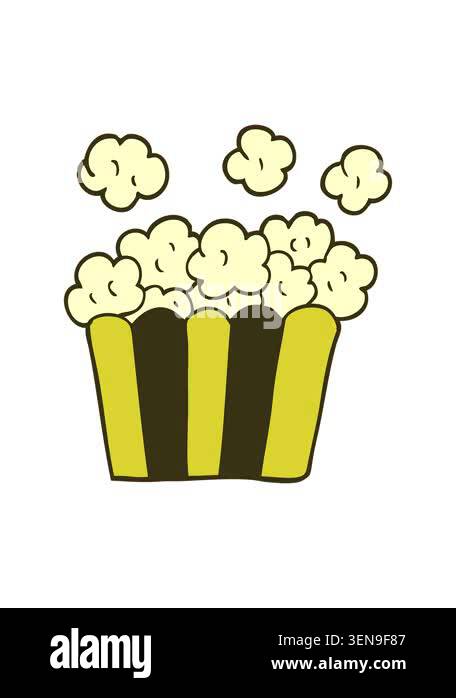 changing color animation of cartoon cinema popcorn Stock Video Footage ...