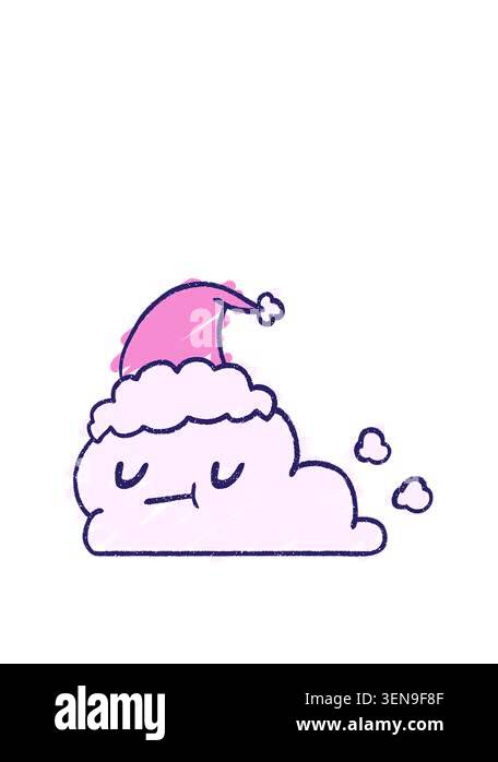 stretching up animation of Festive Cloud Chalk Drawing Stock Video ...