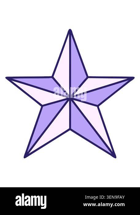 bobbing motion animation of iconic tattoo style image of a star drawing ...