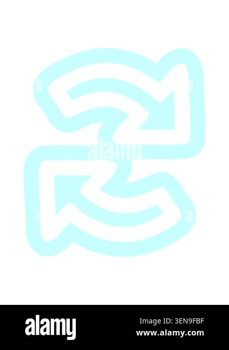 jiggle motion animation of recycling arrow icon symbol Stock Video ...