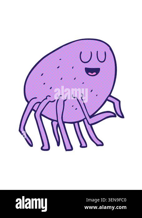 jiggle motion animation of freehand drawn cartoon tick Stock Video ...