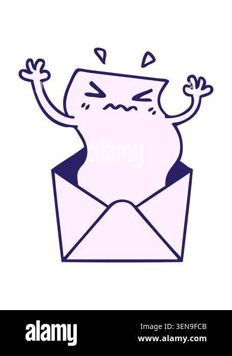 bobbing motion animation of hand drawn quirky cartoon letter and ...