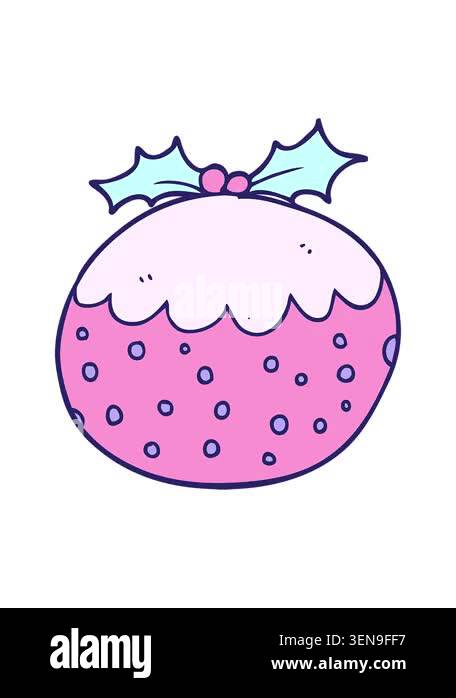 pressure popping animation of christmas pudding drawing Stock Video ...