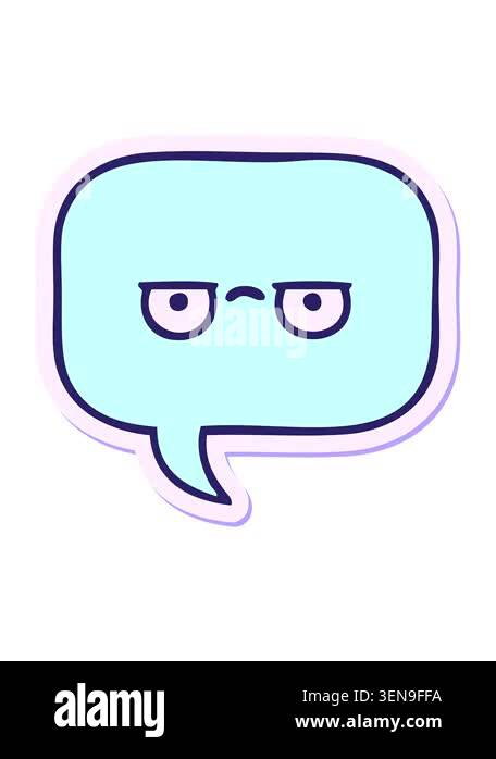 pixelize effect animation of sticker of a cute cartoon speech bubble ...