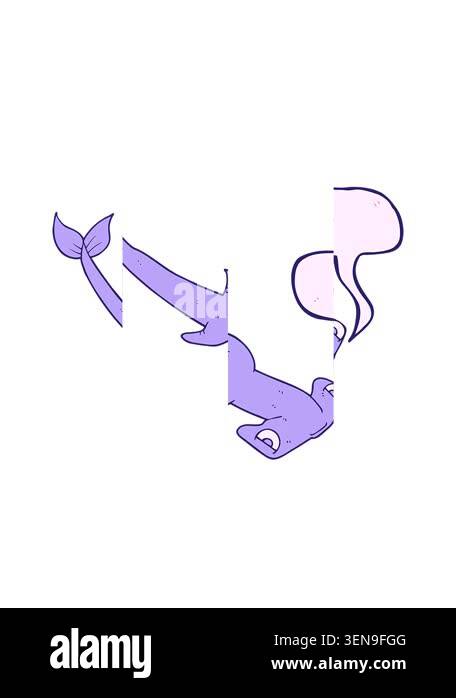 splitting motion animation of freehand drawn speech bubble cartoon ...