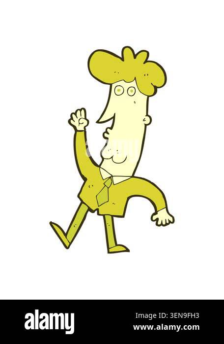 changing color animation of cartoon office man Stock Video Footage - Alamy