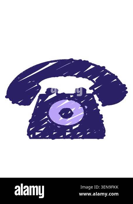 bobbing motion animation of Telephone Chalk Drawing Stock Video Footage ...