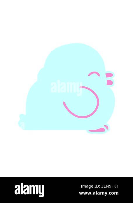 spinning motion animation of cute fat baby bird Stock Video Footage - Alamy