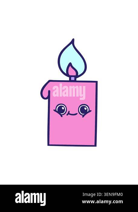 vibrating motion animation of cartoon of a lit candle Stock Video ...