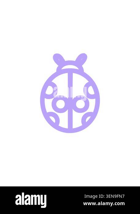 pressure popping animation of ladybug insect symbol Stock Video Footage ...