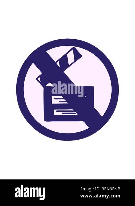 shaking motion animation of cute cartoon of a no directing sign Stock ...
