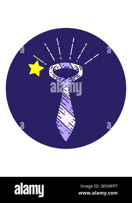 twinkling stars effect animation of tattoo style office tie Stock Video ...