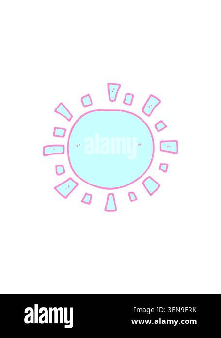 radioactive glowing animation of cartoon sun illustration Stock Video ...