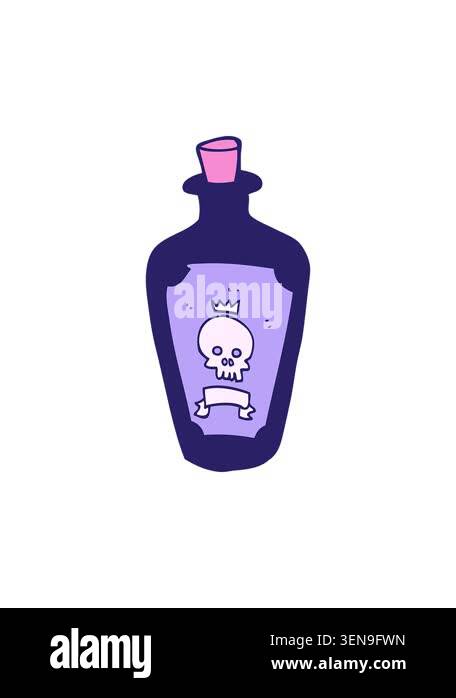 pressure popping animation of poison bottle Stock Video Footage - Alamy