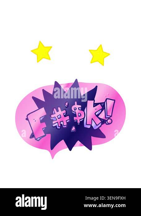 spinning stars animation of freehand drawn speech bubble cartoon ...
